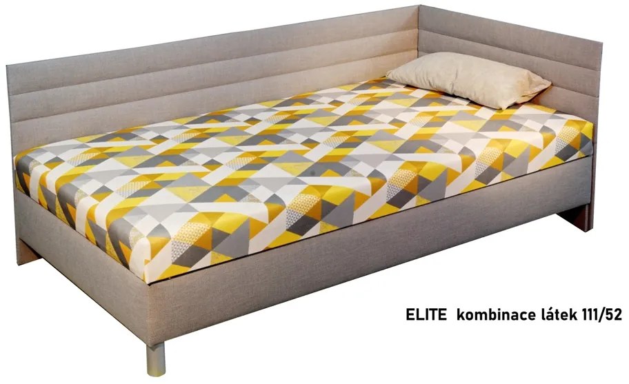 Čalouněná postel ELITE s čely a úložným prostorem 110x200cm
