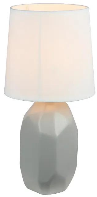 Kondela Keramická stolní lampa, šedá, QENNY TYP 2