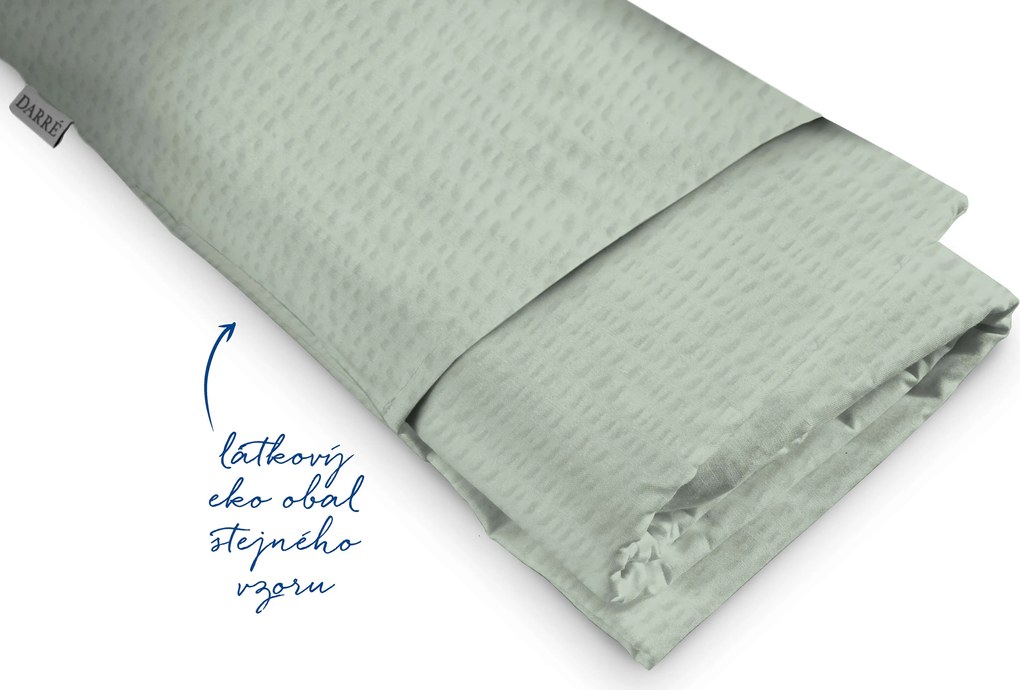 Krepové povlečení Jednobarevné - světle zelené Velikost: 140 x 200 + 70 x 90