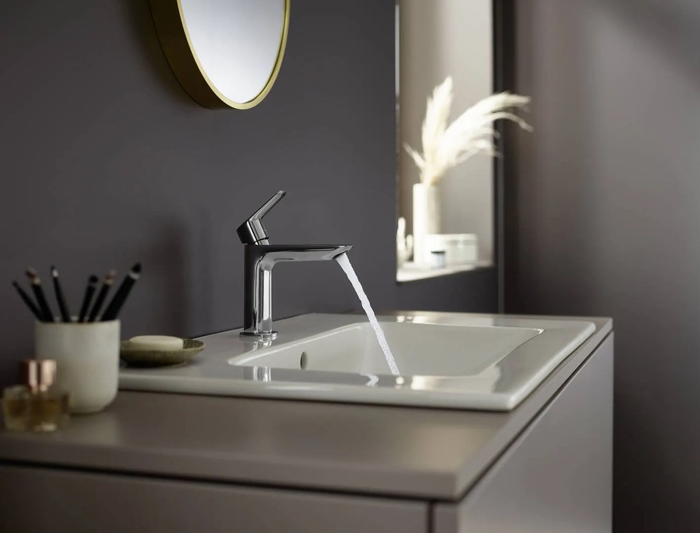 Hansgrohe Logis, umyvadlová baterie Fine 110, s výpustí Push-Open, EcoSmart, chromová, 71252000