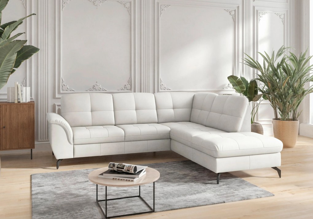 XXXLutz ROHOVÁ SEDAČKA, kůže, bílá Sit & More - Sedací soupravy - 00014401621W