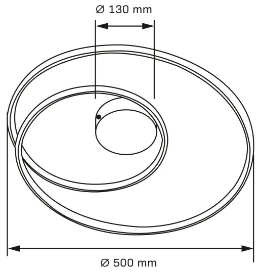 LED Stropní svítidlo ZEFIRA LED/40W/230V 4000K pr. 50 cm antracit