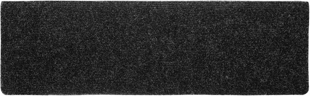 Schodové rohože samolepicí 10 ks 65 x 21 x 4 cm černé s obdélníkovým okrajem 149727