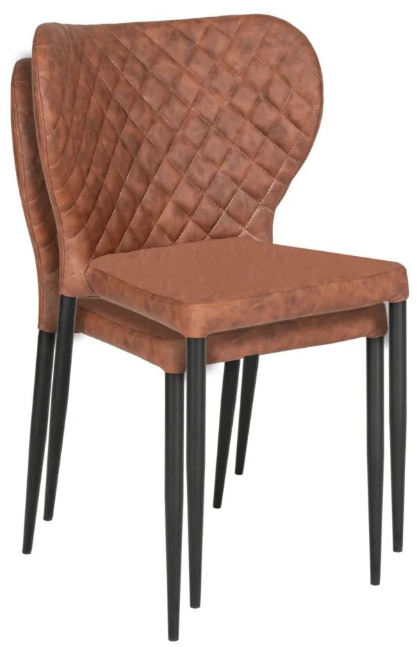 Designová jídelní židle Landers vintage hnědá