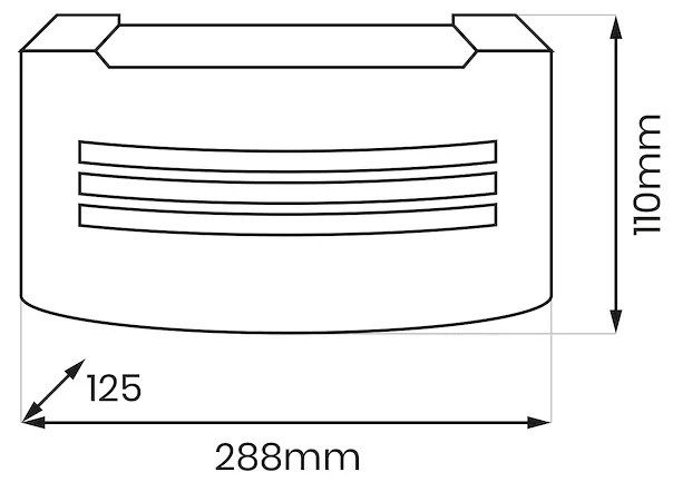 Exteriérové ​​nástěnné svítidlo Maxim, 1x skleněné/černé hliníkové stínítko