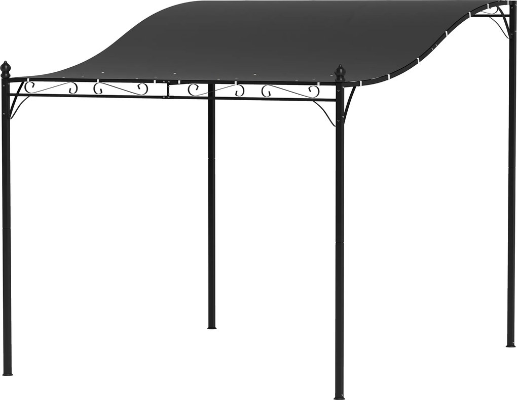 Outsunny Pergola s Laminovanou Střechou, Voděodolná Pergolová Markýza, Samostatně Stojící Zahradní Pergola pro Terasu a Zahradu přibližně 2,5x3x2,5 m