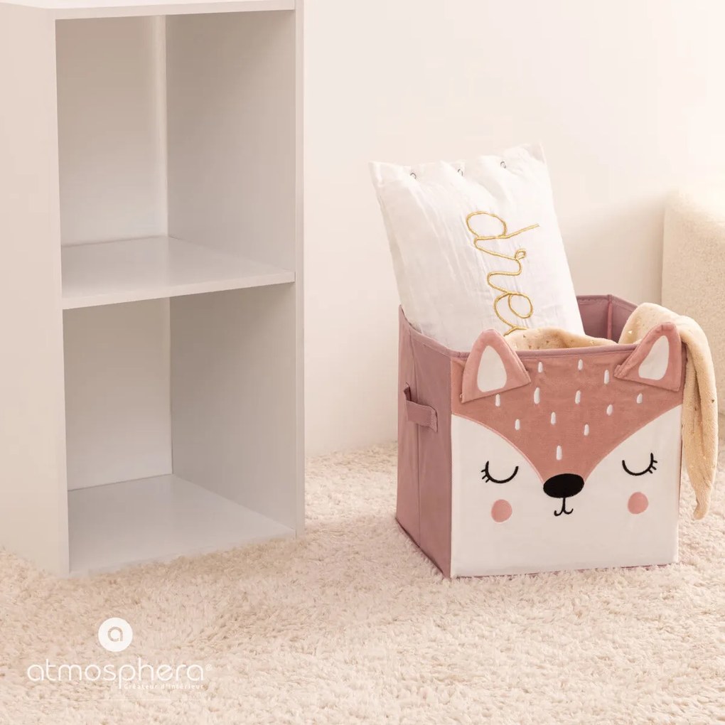 Úložný box ANIMAL, růžový, 29 x 29 x 29 cm