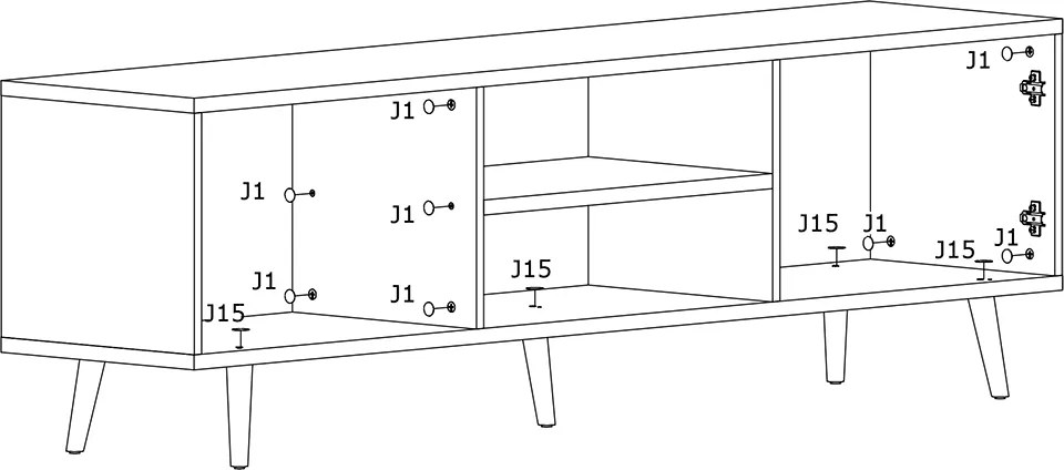 Obývací stěna BRILLO s komodou | 280 cm + 120 cm | dub ribbeck/bílá