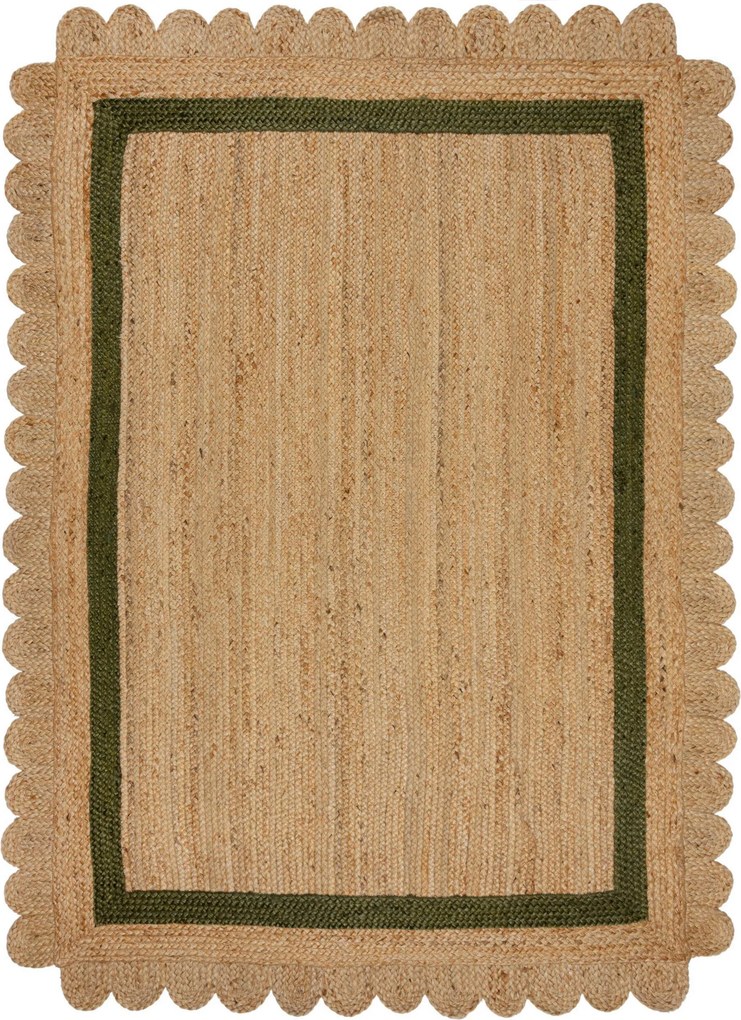 XXXLutz RUČNĚ TKANÝ KOBEREC, 120/170 cm zelená, přírodní barvy Flair Rugs - Online Only koberce & rohožky - 003165007501