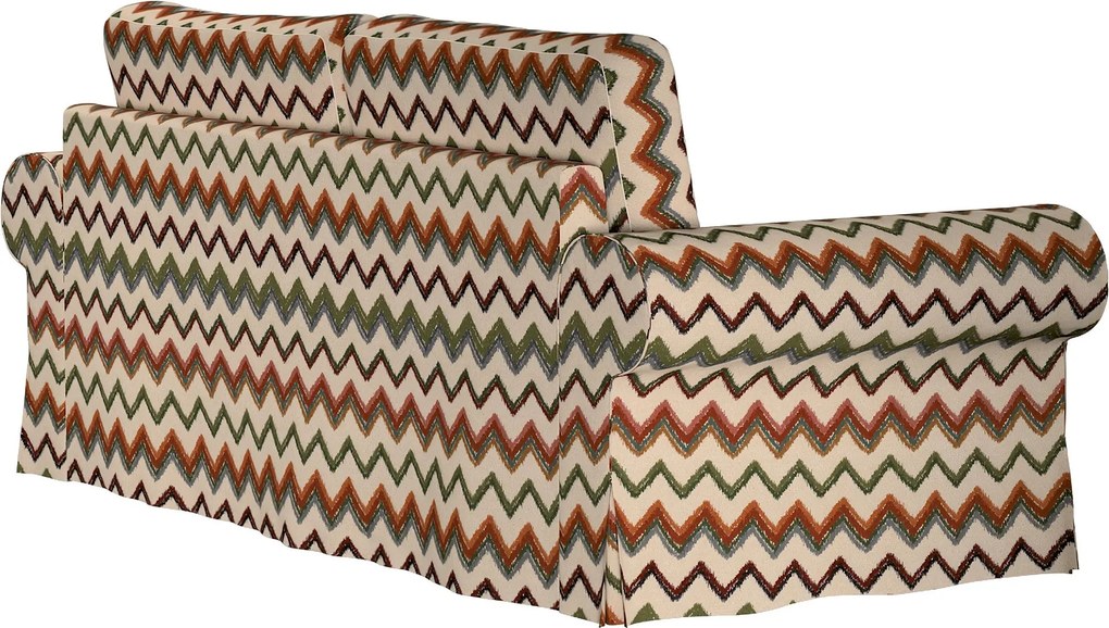 Potah na pohovku IKEA Backabro, 3-místná, rozkládací barva vícebarevná látka pletený vzor, vzorované