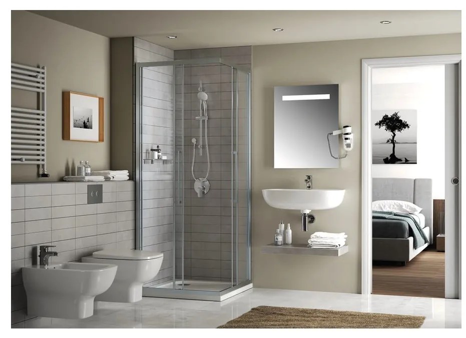 Ideal Standard Mirror &amp; Light - Zrcadlo s LED osvětlením 60x70cm, T3340BH