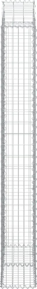 Klenutý gabionový koš 100 x 30 x 220/240 cm pozinkované železo 153431