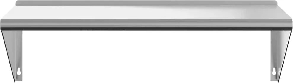Nástěnná police 100 x 45 x 31 cm stříbrná nerezová ocel 30272