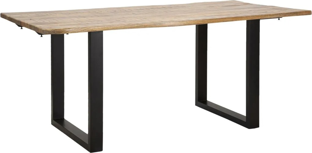 Jídelní rozkládací stůl Edge 180/280 cm z masivu hnědý/černý