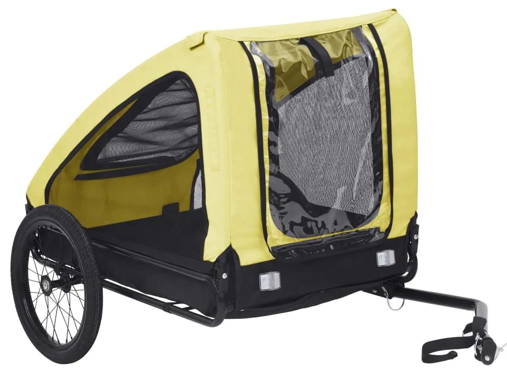 Vozík za kolo pro psa žlutý a černý - Default Title