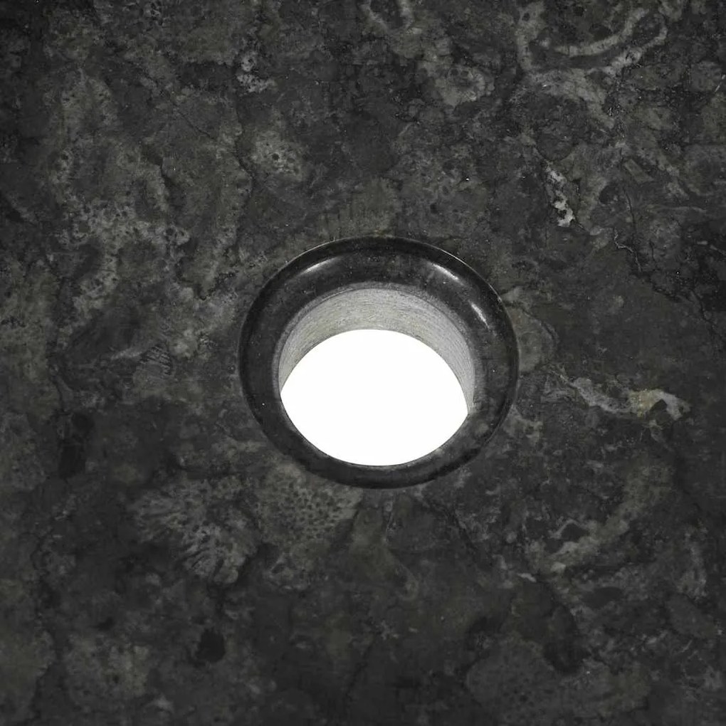 Umyvadlo 40 x 12 cm mramor černé 142766