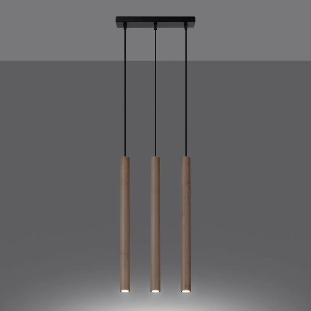 Sollux Lighting Závěsné svítidlo PASTELO 3L dřevo