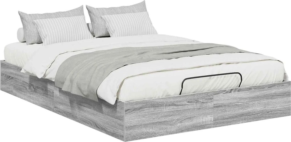 Ottoman postel Šedá Sonoma 203 x 120 x 25 cm Dřevěný materiál 3409242