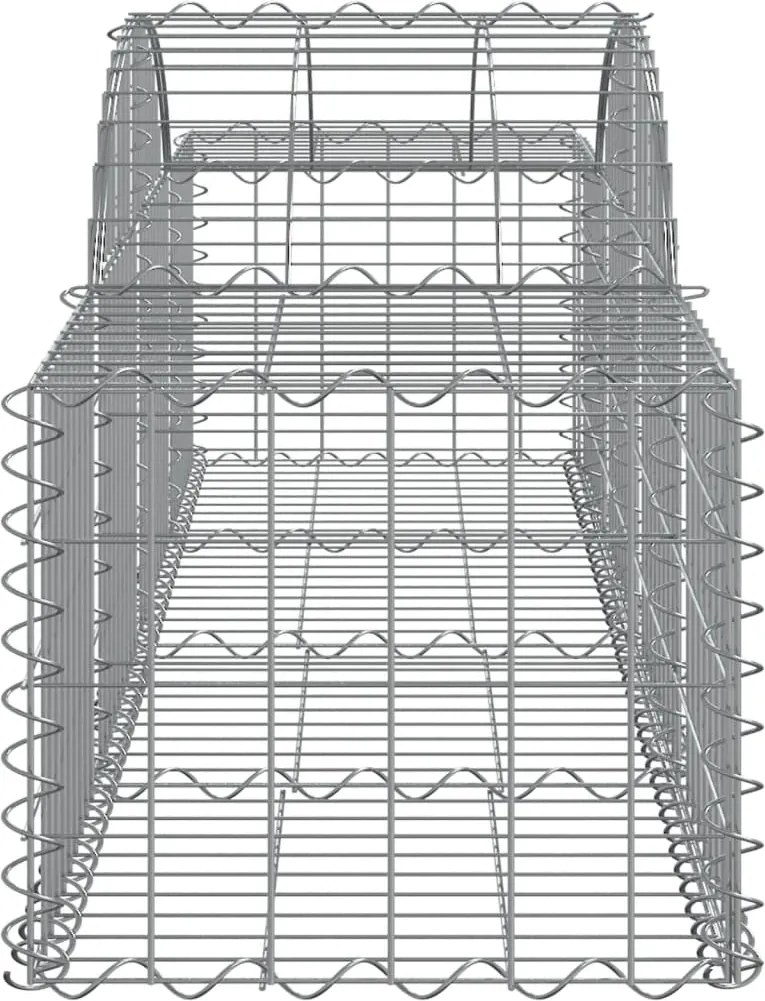 Klenuté gabionové koše 12 ks 200x50x40/60 cm pozinkované železo 3146267