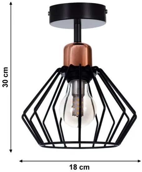 Přisazený lustr PORTO 1xE27/40W/230V