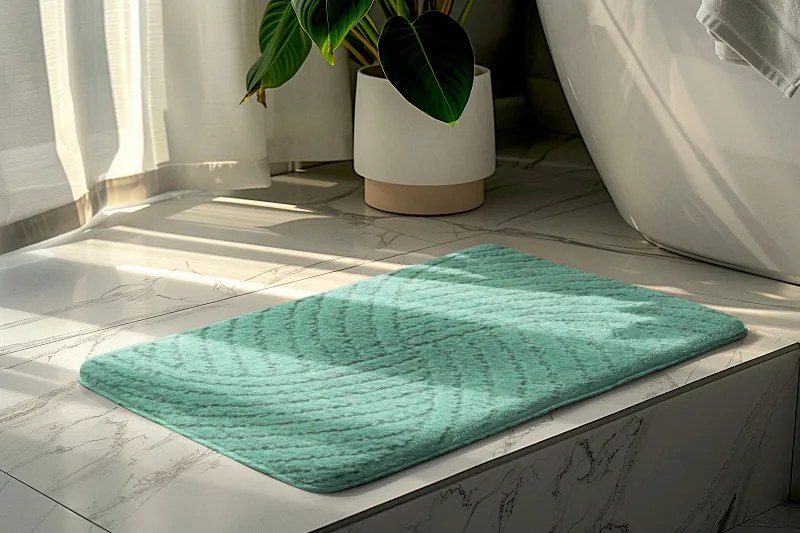 Ervi koupelnová předložka tyrkysová Comfort, 1 set