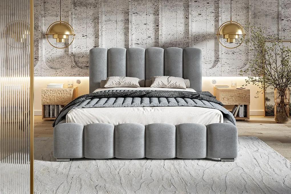 Prošívaná manželská postel Talia 200x200 cm Barva: Vlastní výběr - Cena na dotaz
