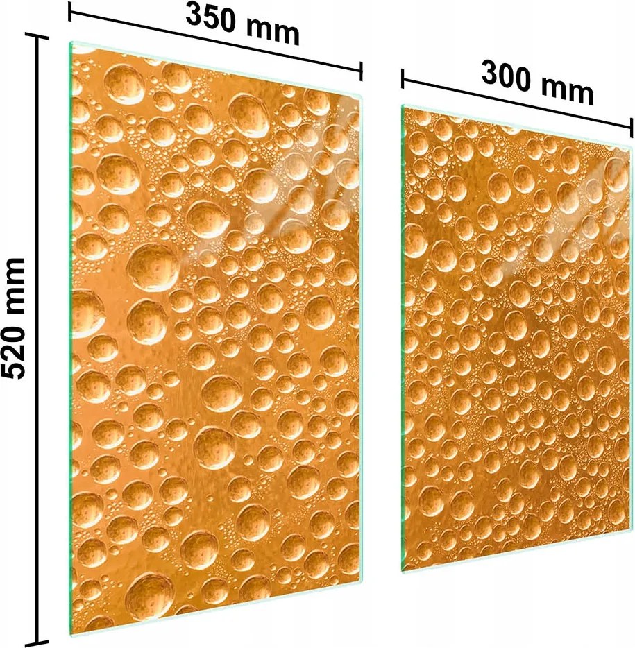 Skleněná Ochranná Deska Do Kuchyně 65x52 Kapky