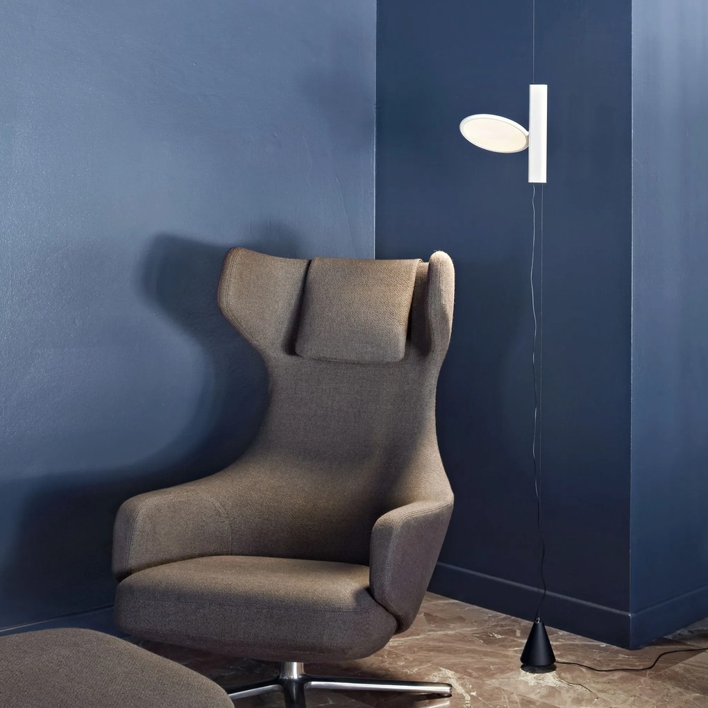 Flos OK, černé svítidlo mezi podlahu a strop se stmívačem, 18W LED 2700K, max. 400cm