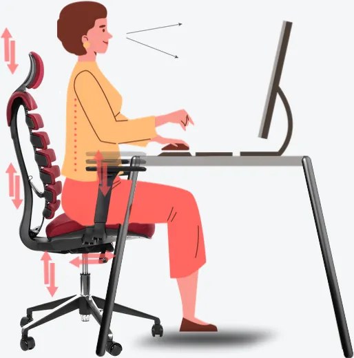MERCURY Ergonomická kancelářská židle LOMAX - vínová látka / nosnost 150 kg