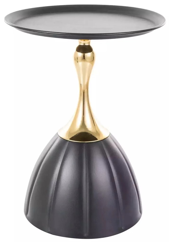 Odkládací stolek Piana 38 cm černý/zlatý