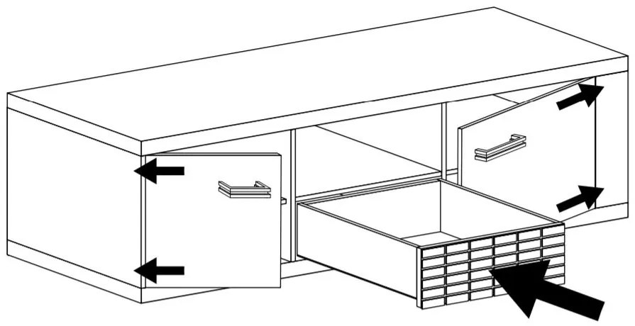 Casarredo - Komfort nábytek Obývací stěna, sestava NATURAL dub ribbeck/kostka (4+5+11+12)