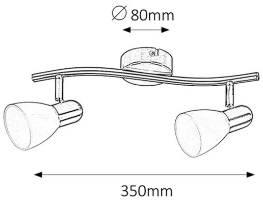 Rabalux 6302 - Bodové svítidlo SOMA 2xE14/40W/230V
