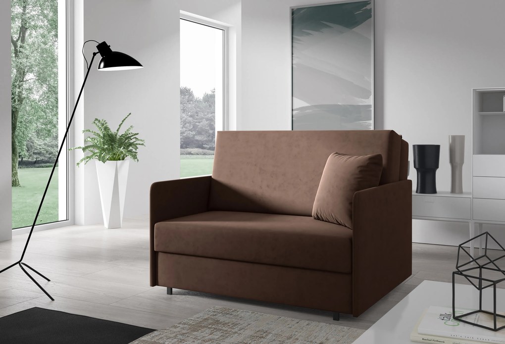 Eka Pohovka AMERYKANKA 167, 120 cm Barva látky: Tmavě modrá (Kronos 09)