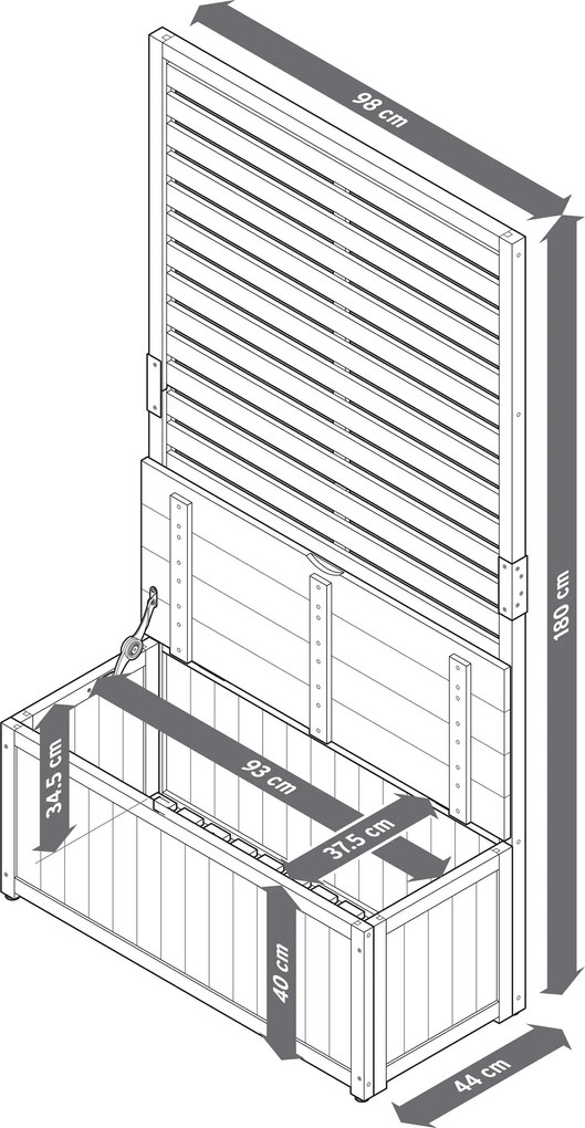 Tchibo - Modul zástěny s úložnou lavicí »Elin« 2 v 1 - barva: hnědá