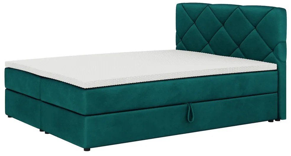 Čalouněná postel boxspring SCARLETT + topper, 160x200, itaka 39