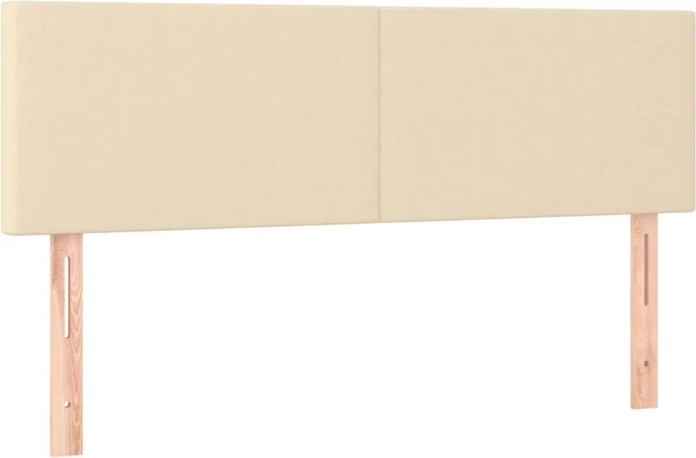 Box spring postel s matrací krémová 140x190 cm textil 3139894