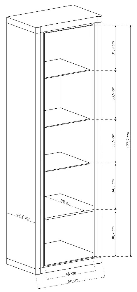 Obývací stěna DALLAS t - sestava C - trufla
