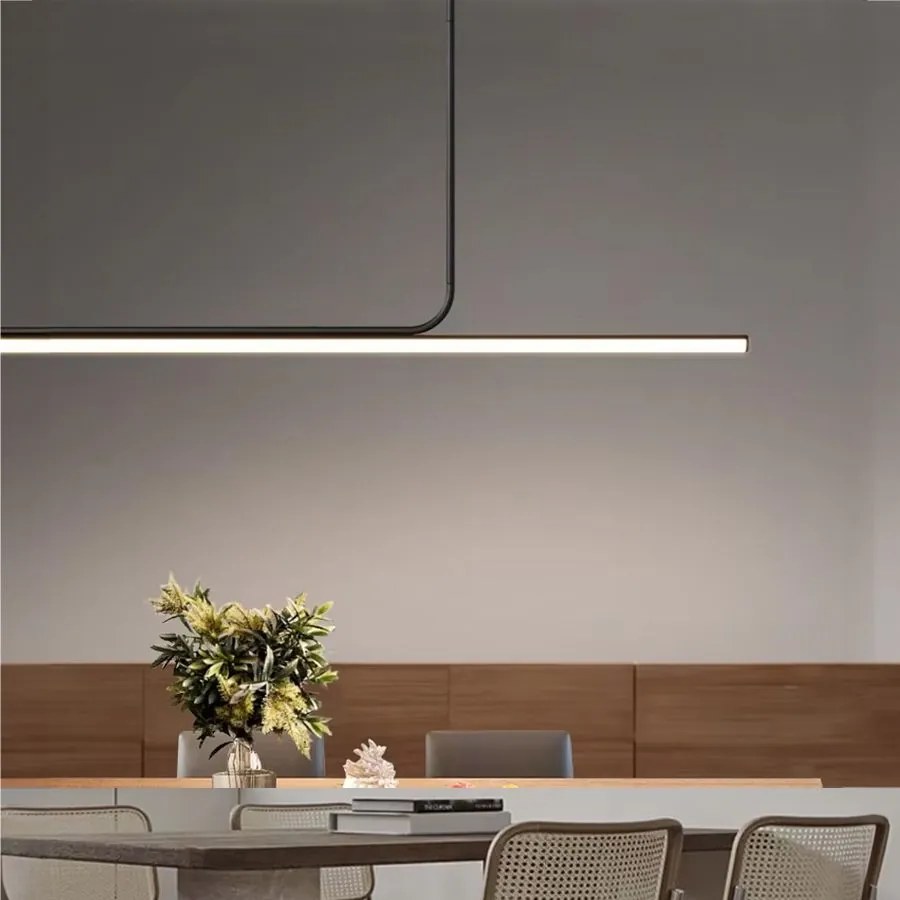 Toolight Moderní designové osvětlení LED APP1660-CP Black 140cm