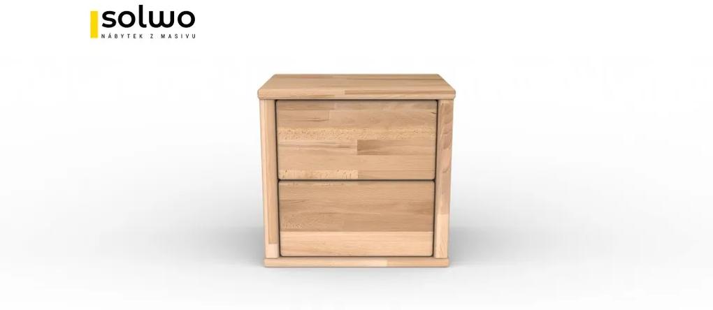Solwo Design Noční stolek DUO Dřevo a odstín oleje: BUK Cink - Olejování přírodní