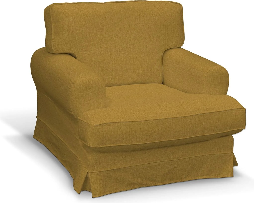 Potah na křeslo IKEA Ekeskog barva žlutá látka pletený vzor