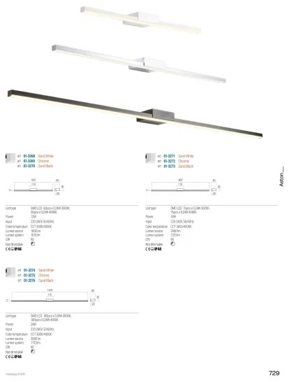 Redo 01-3271 - LED Koupelnové osvětlení zrcadla ASTON LED/18W/230V IP44 bílá