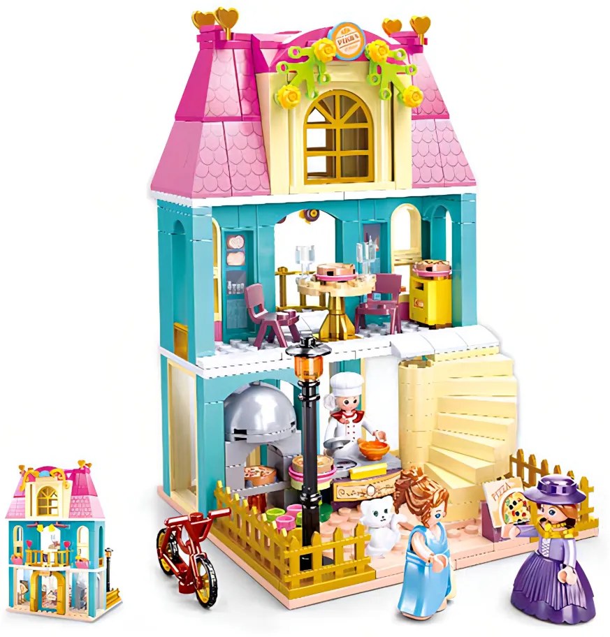 Sluban Girls Dream Village M38-B0875 Dvoupatrový dům s podkrovím