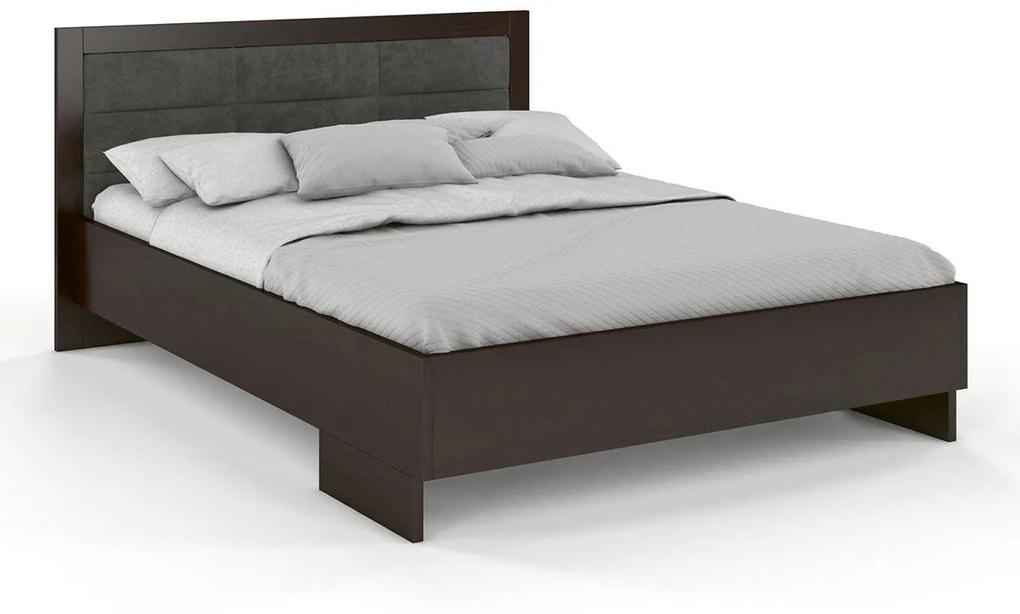 Zvýšená postel s čalouněným čelem - Kalmar - borovice,   ,  200x200 cm