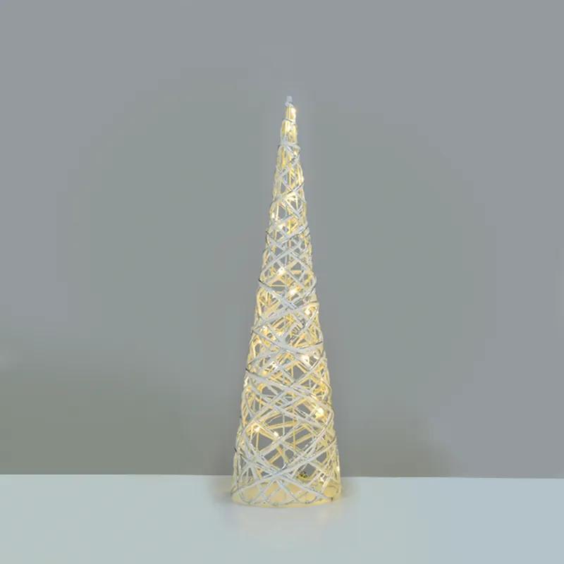 Vánoční LED kužel bílá/stříbrná 60cm