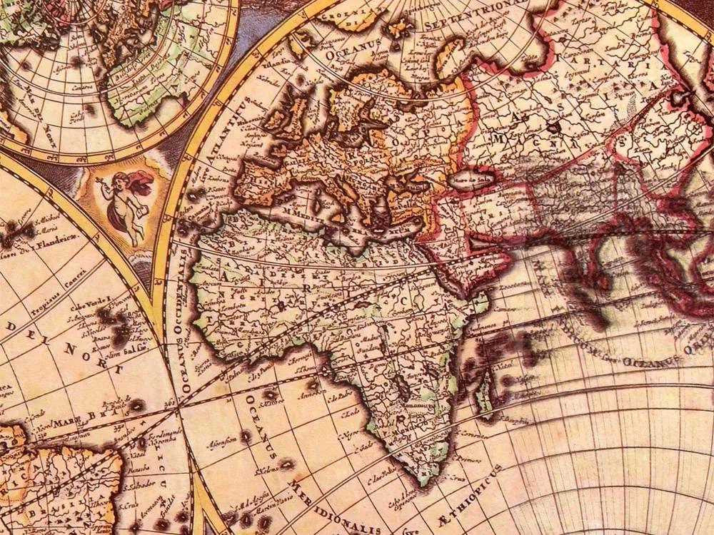 Hádanky Mapa starověkého starého světa 1000 Ele ZA3963