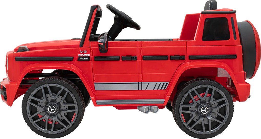 Ramiz Elektrické auto Mercedes AMG G63 pro děti červené + dálkové ovládání