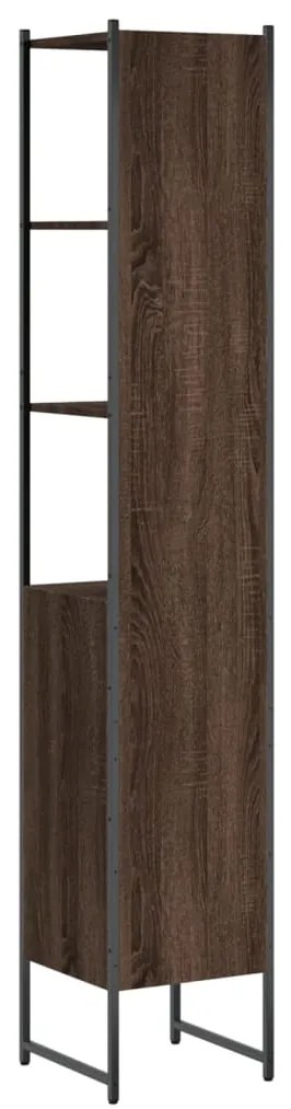 Koupelnová skříňka hnědý dub 33x33x185,5 cm kompozitní dřevo - Default Title