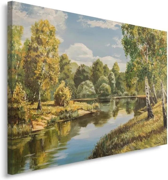 CARO Obraz na plátně - By The River 80x60 cm