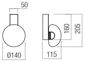 Redo 01-3240 - LED Nástěnné svítidlo SINCLAIR LED/6,5W/230V CRI 93 IP21 černá