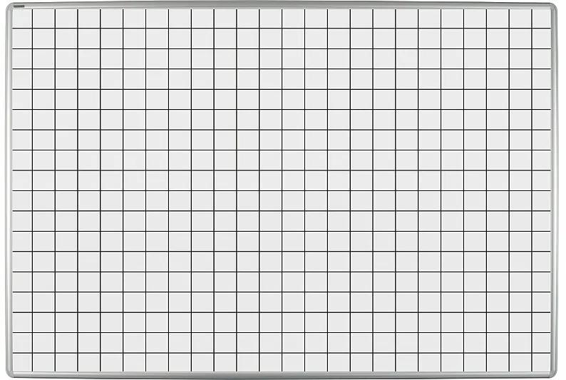 Magnetická tabule s odkládací poličkou MANAŽER L 120 x 90 cm (potisk) - čtverce 50 mm (101200901104)